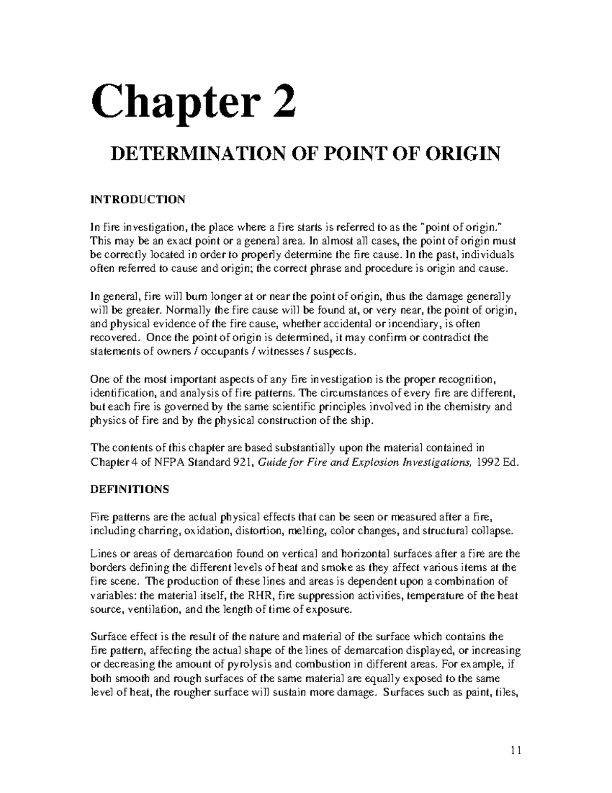 Marine Fire Investigations Guide - Chapter 2: Point of Origin Analysis ...