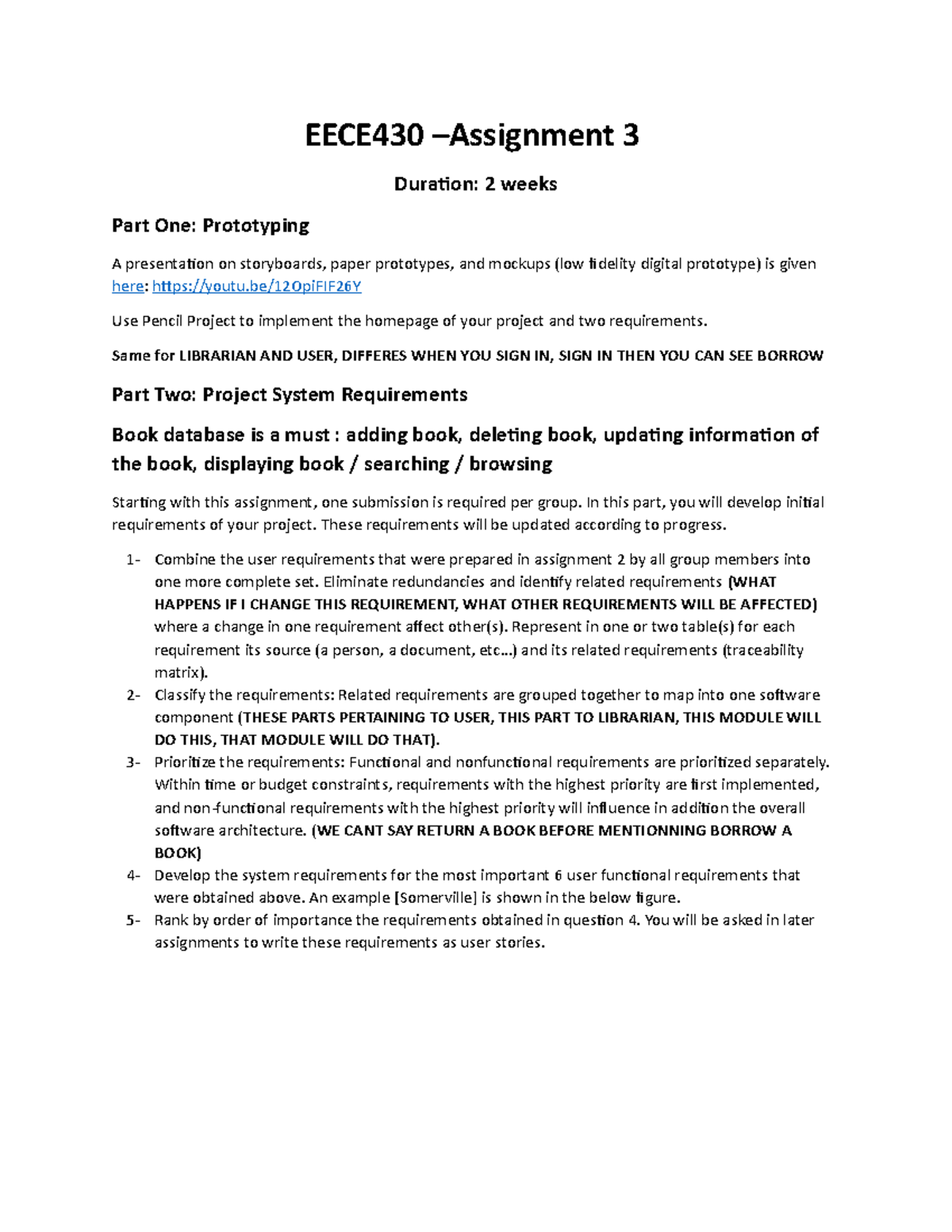 Assignment 3 - Software Engineering - AUB - Studocu