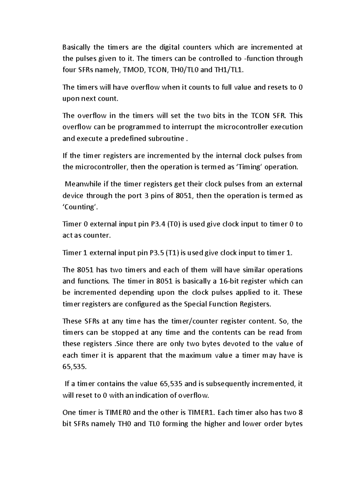 Microcontroller and Embedded Processors (11) - Basically the timers are the digital counters ...