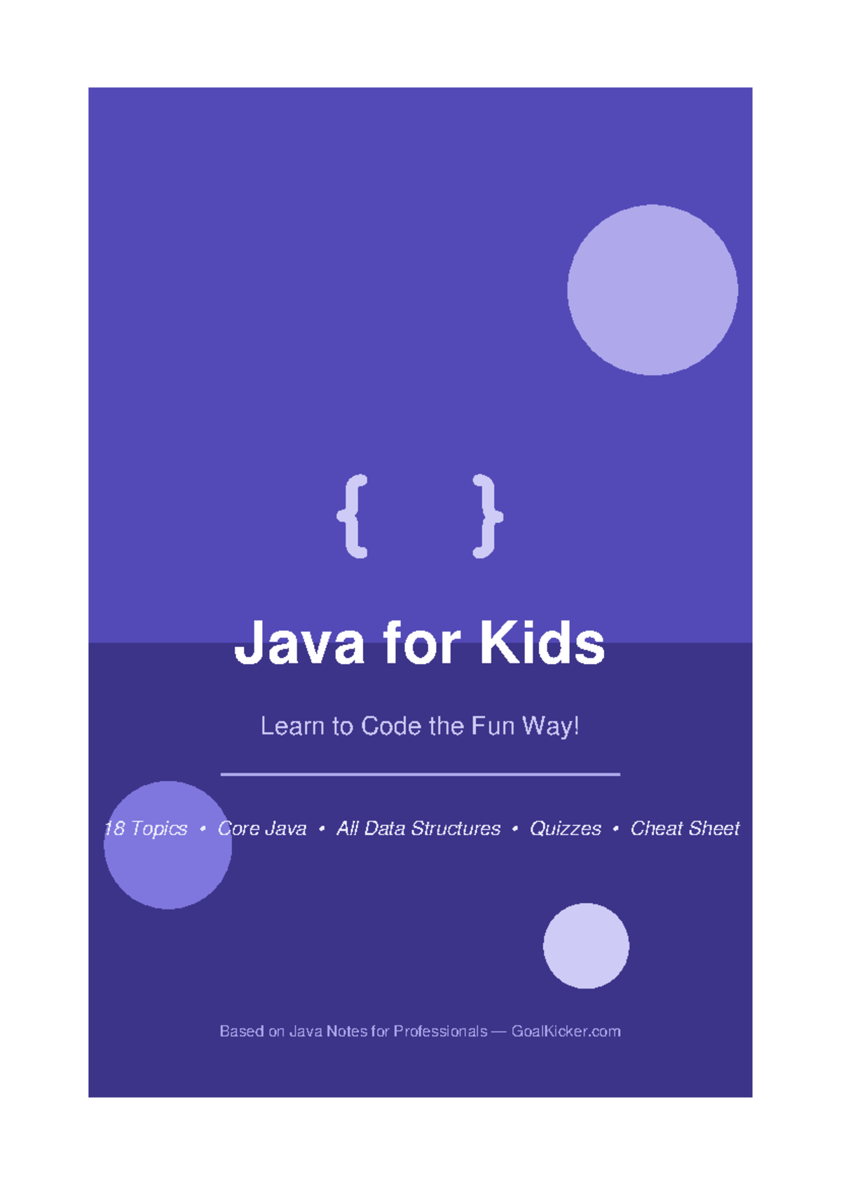 Java for Kids: Complete Guide to Core Java & Data Structures - Studocu