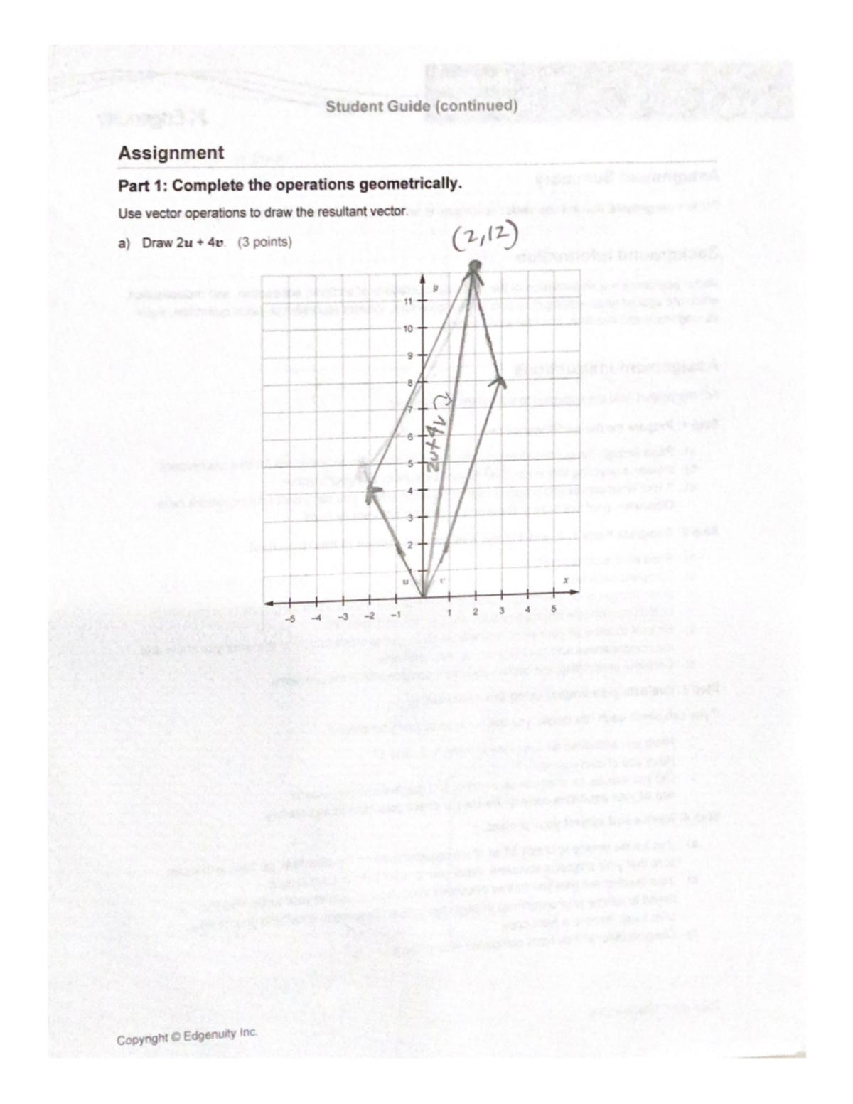 Edgenuity Vectors Operation Performance Task Analysis - Studocu