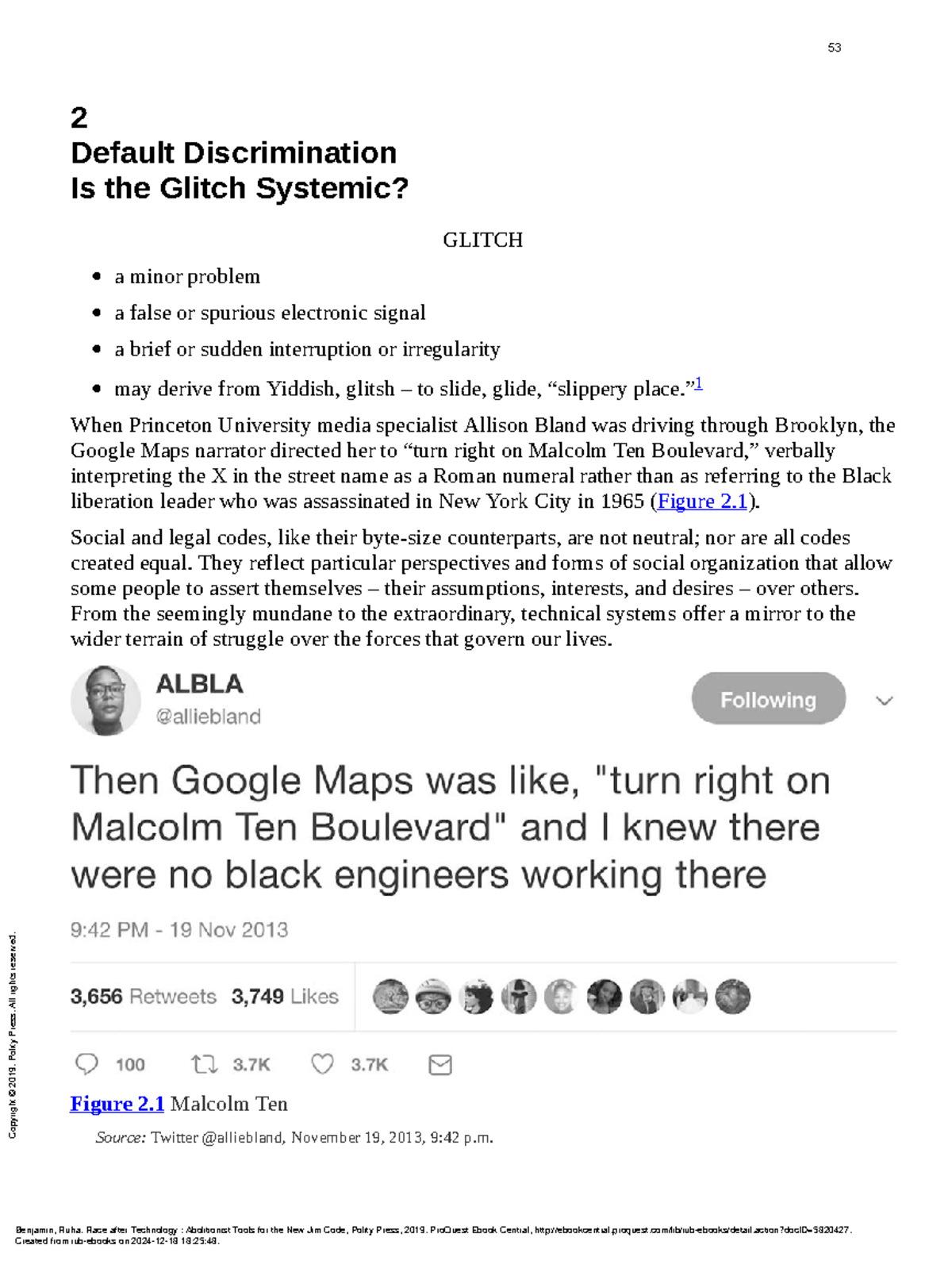 Race and Technology: Institutional Racism in the New Jim Code - 2 ...