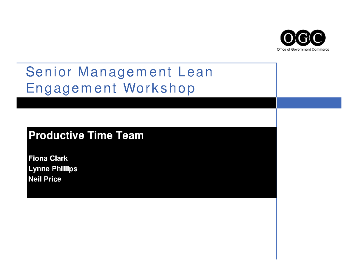 Workshop on Lean Engagement: Strategies for Effective Improvement - Studocu