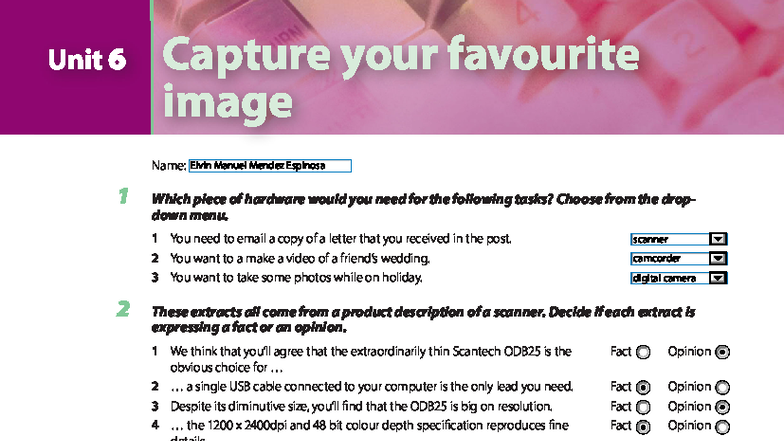 Unit6-workbook Elvin Mendez - - Studocu