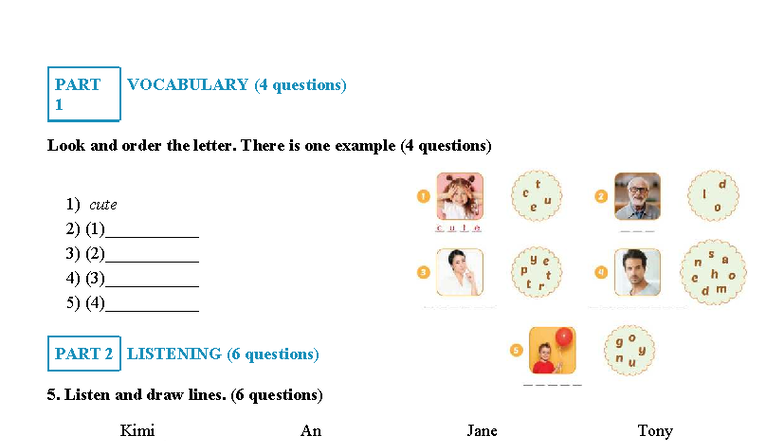 TA4 i-Learn Smart Start Ss Unit 6: Vocabulary, Listening & Writing Activities - Studocu