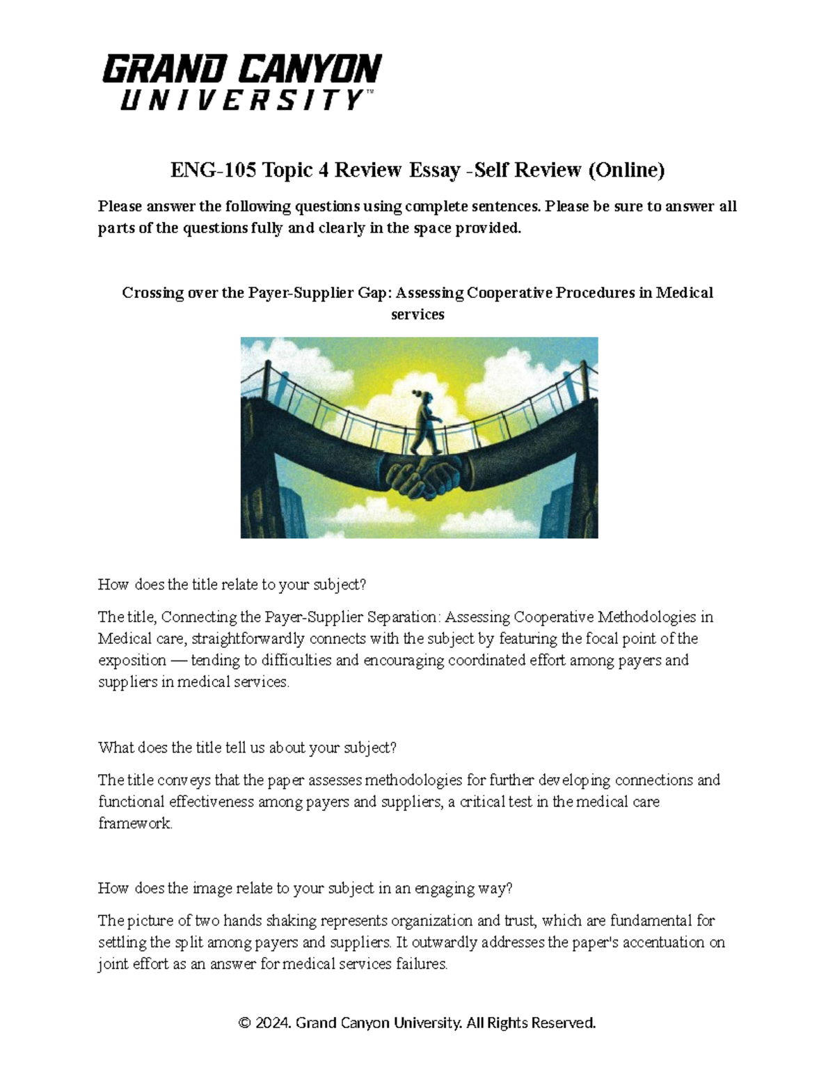 ENG-105ONL-T4-Review Essay -Self Review - ENG-105 Topic 4 Review Essay ...