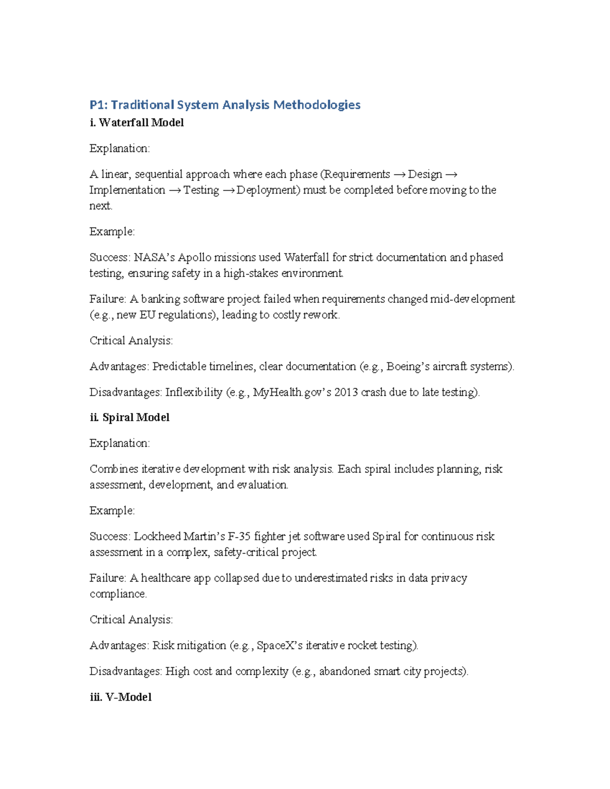 System Analysis and Design Assignment-1 - P1: Traditional System ...