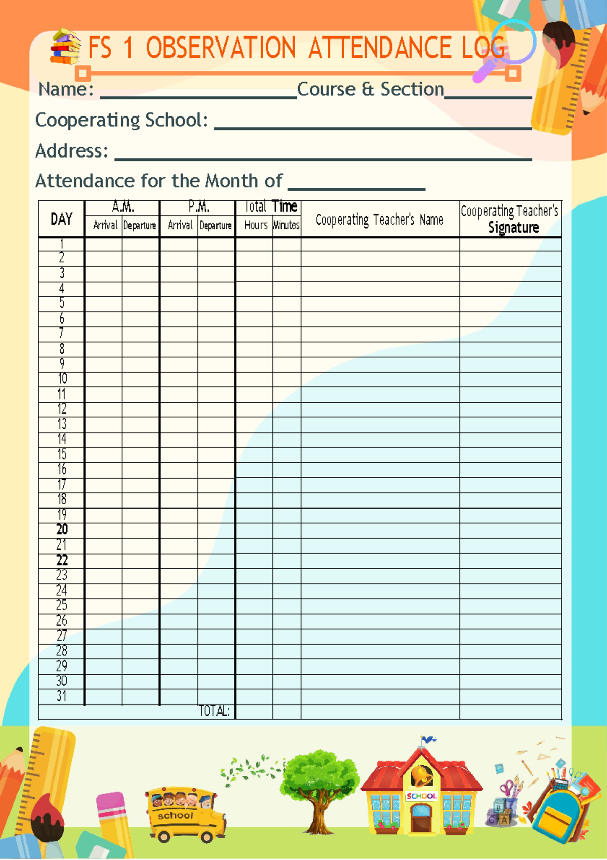 FS-1-Observation-Attendance-Log-and-Feedback-Form - FS 1 OBSERVATION ...