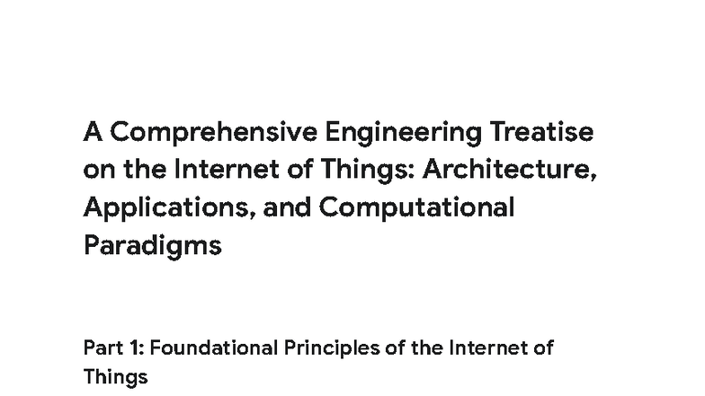 IoT Concepts, Applications, and Architecture: A Comprehensive Overview ...
