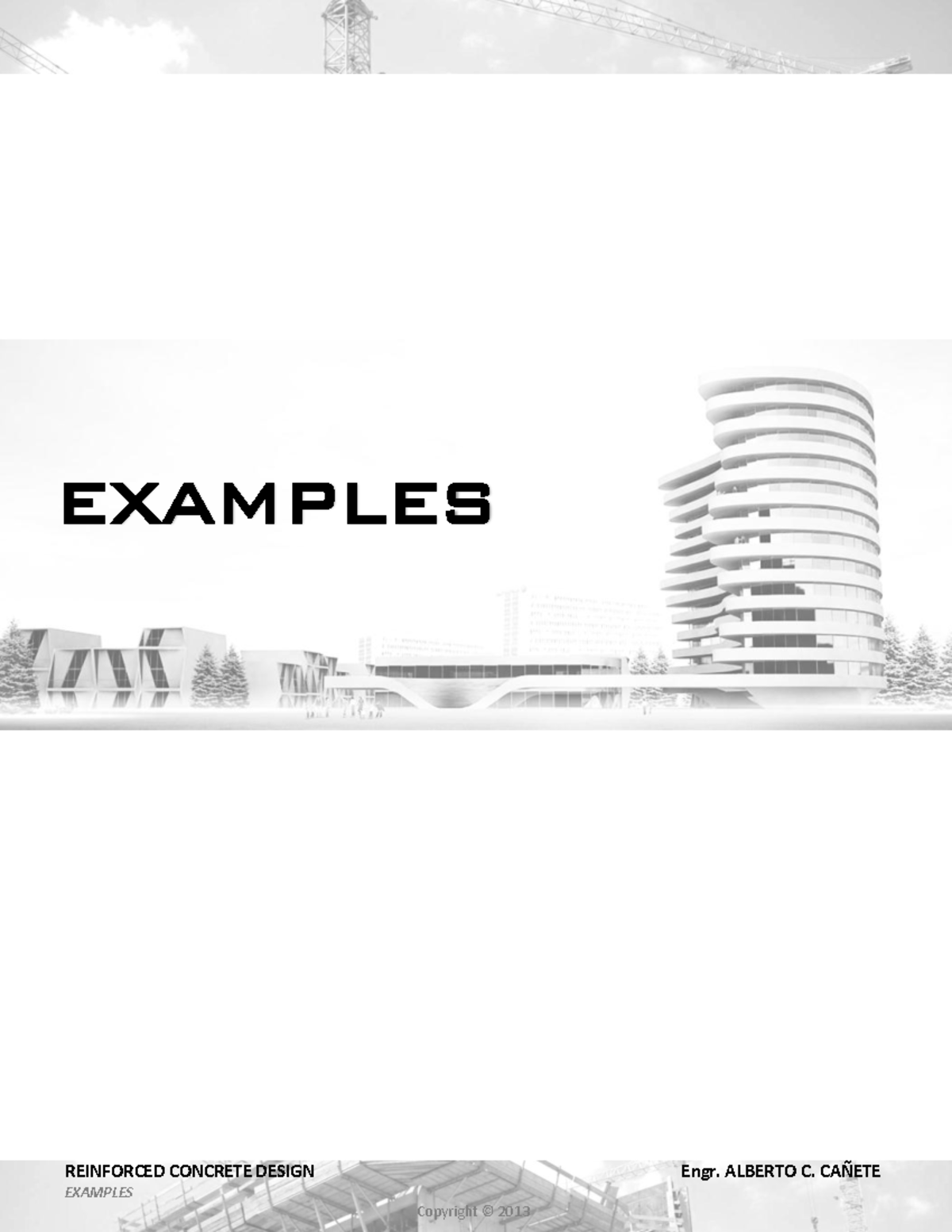 Reinforced Concrete Design Examples CE123 Lecture Notes - Studocu