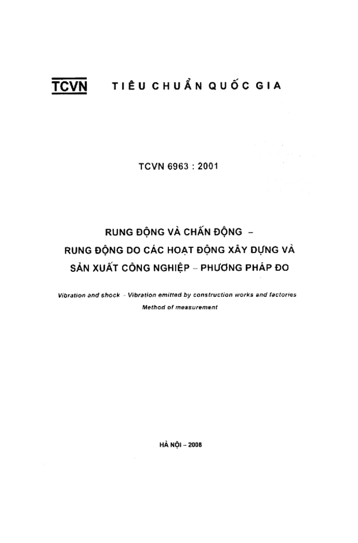 TCVN6963 2001 gia toc rung - TCVN TIEUCHUAN QUOCGIA TCVN 6963 : 2001 ...