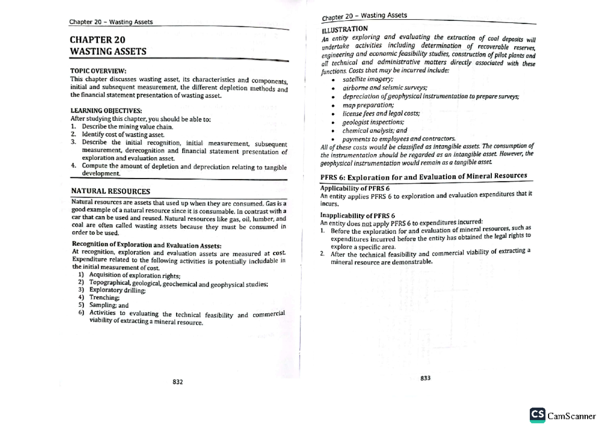 Chapter 20 Wasting Assets - Chapter 20 Wasting Assets Chapter 20 ...