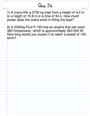 Physics - Grade: 11 - High School - Canada - Studocu