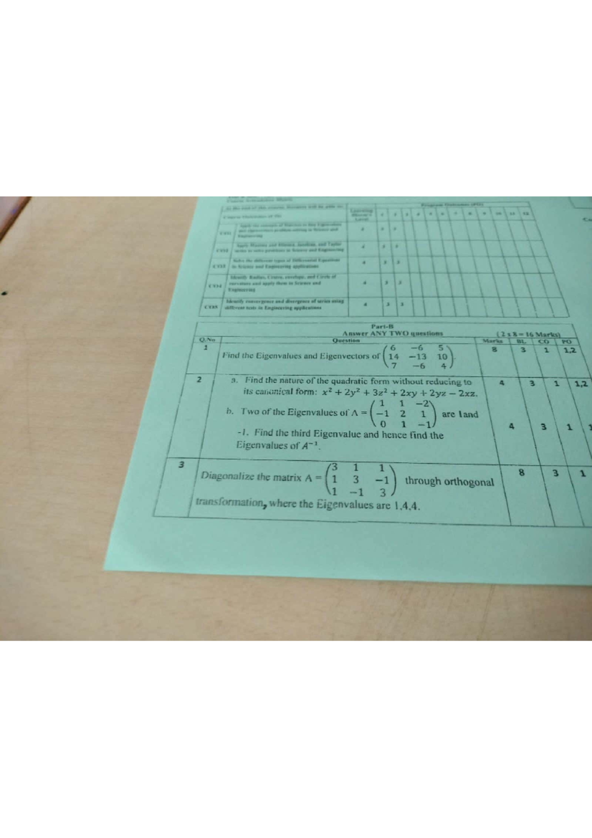 Calculus and Linear Algebra (21MAB101T) - CT1-2-3 Compilation - Studocu