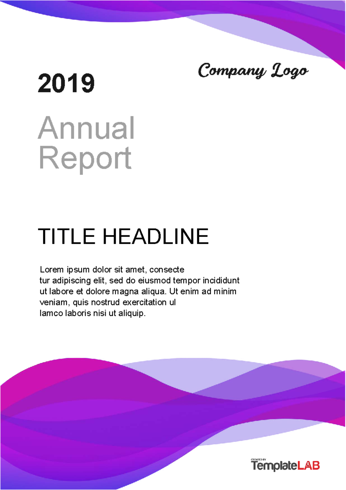 Report Cover Page 3 Template Lab - Business Management - 2019 Annual ...