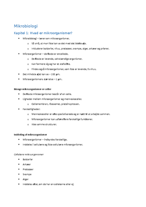 Studiespørgsmål mikrobiologi 1. semester - University College Lillebælt Redigeret juli 2023 ...