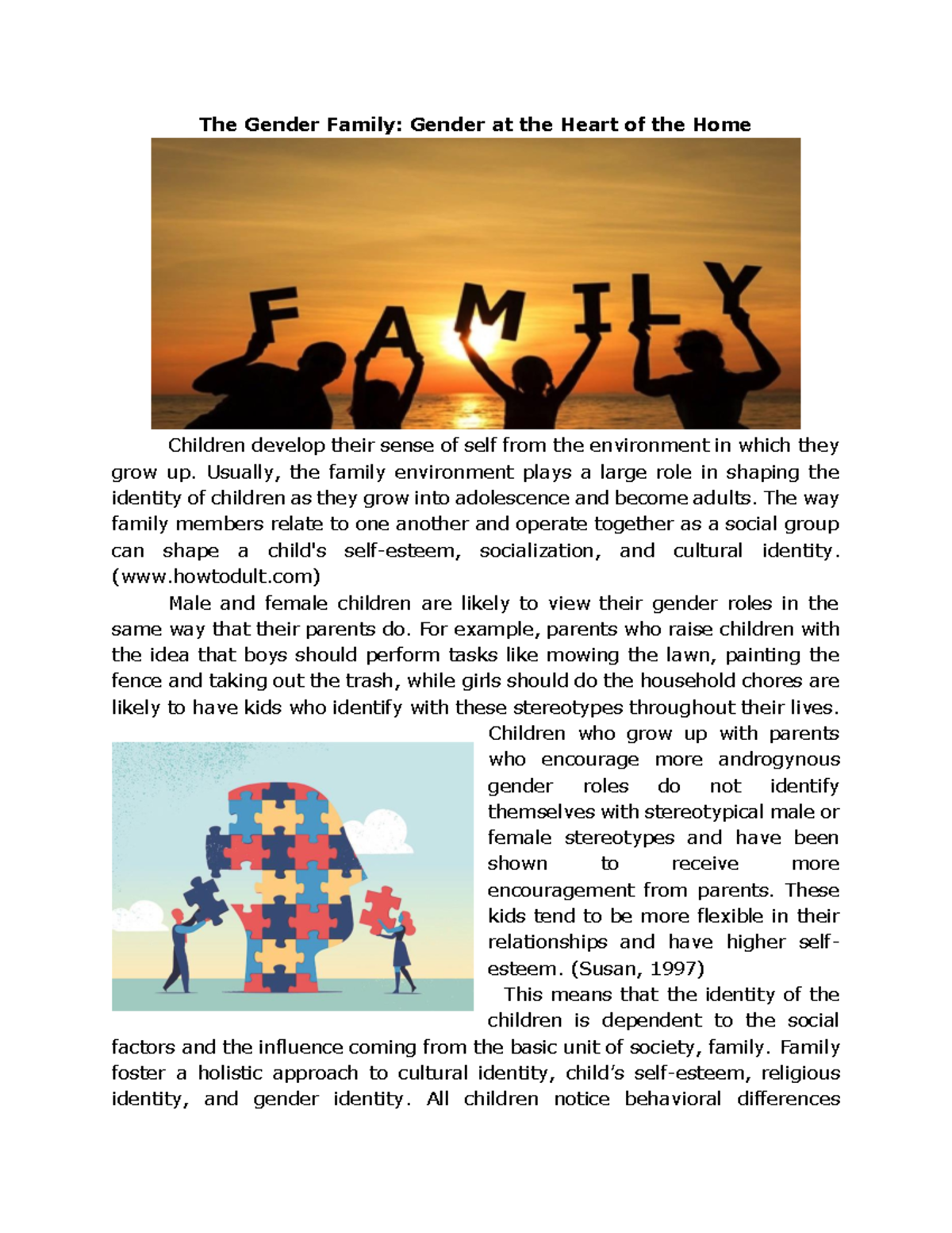 W5-Module 005: Understanding Gender Roles in Family Dynamics - Studocu