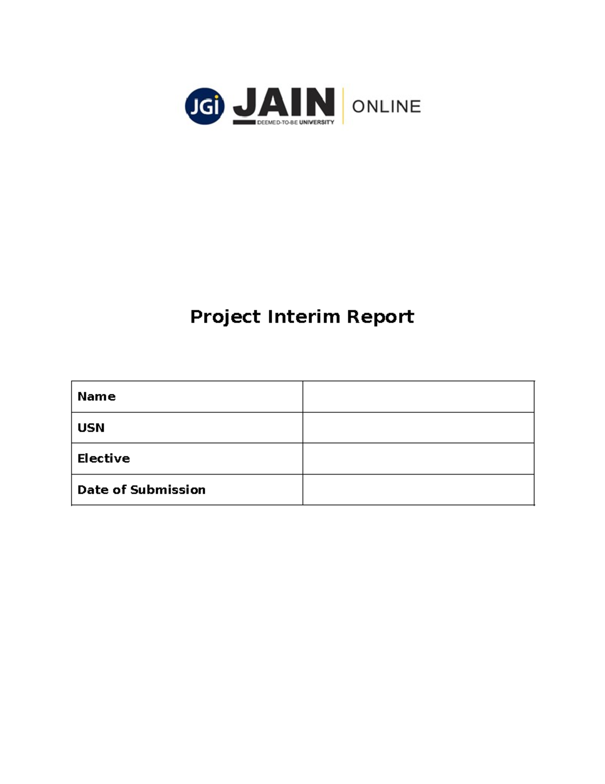 Project Interim Report Template - Msc. Computer science and IT ...