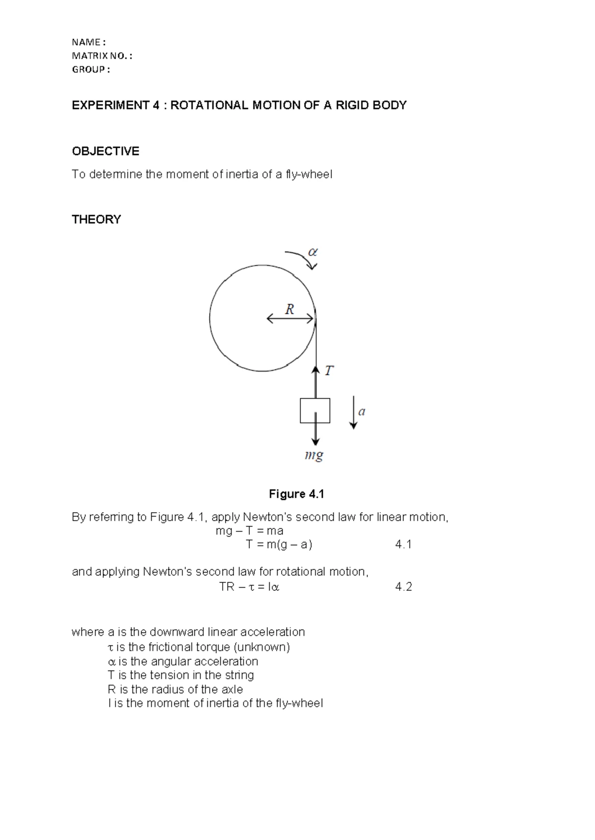 Experiment 3 physic - lab report - FOUNDATION IN SCIENCES (YTP) PRACTICAL REPORT COVERSHEET ...