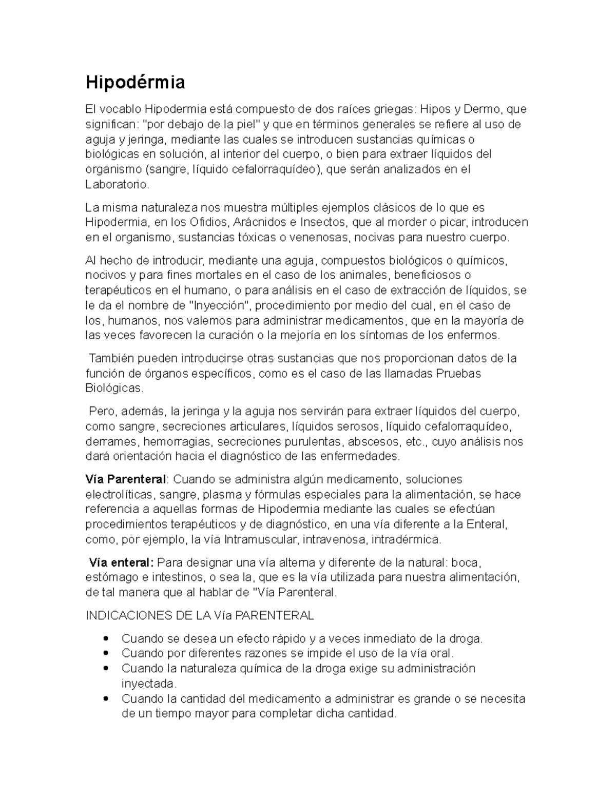 Práctica de Hipodermia en Ciencias Clínicas - Técnicas y Aplicaciones ...