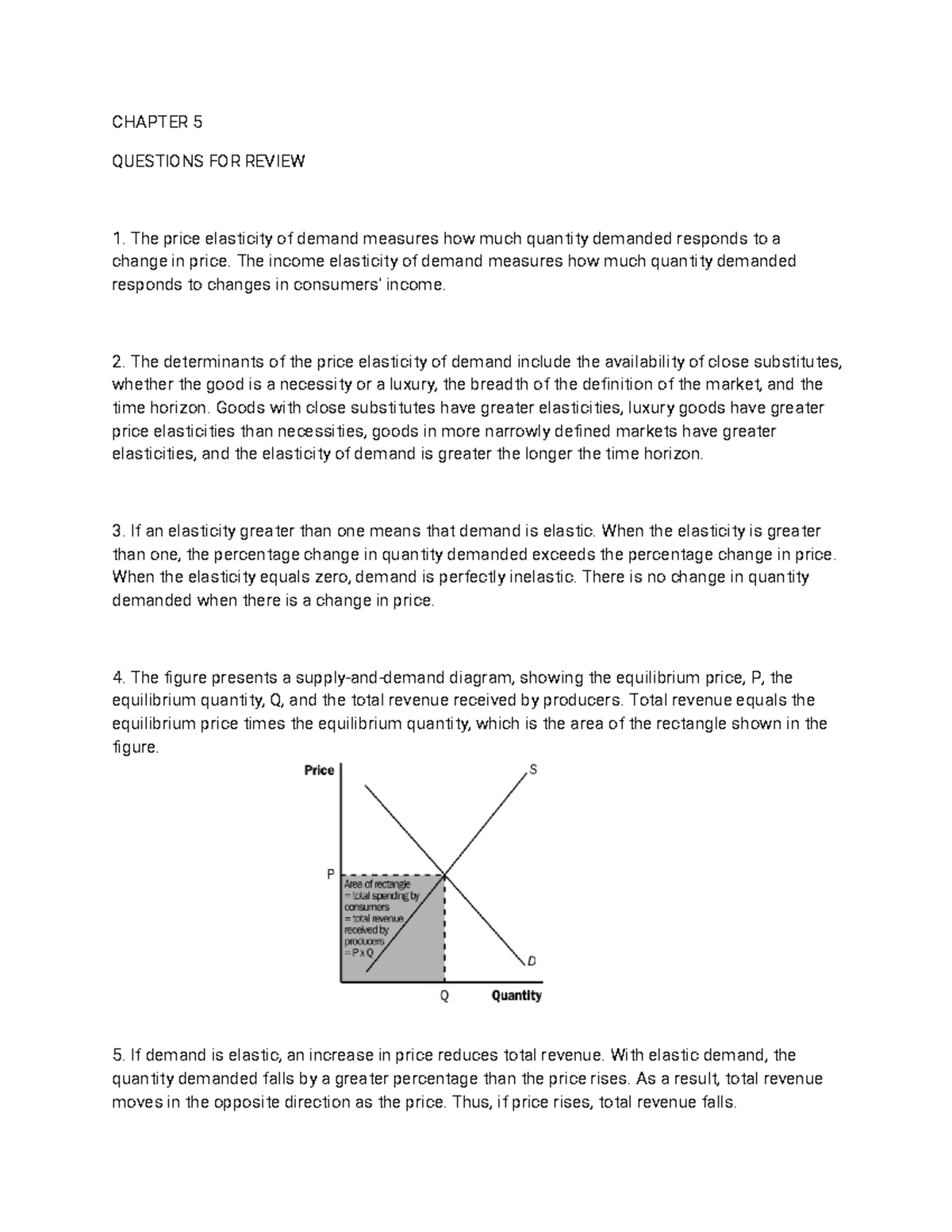Microeconomics Chapter 5: Understanding Elasticity Concepts and Impacts ...