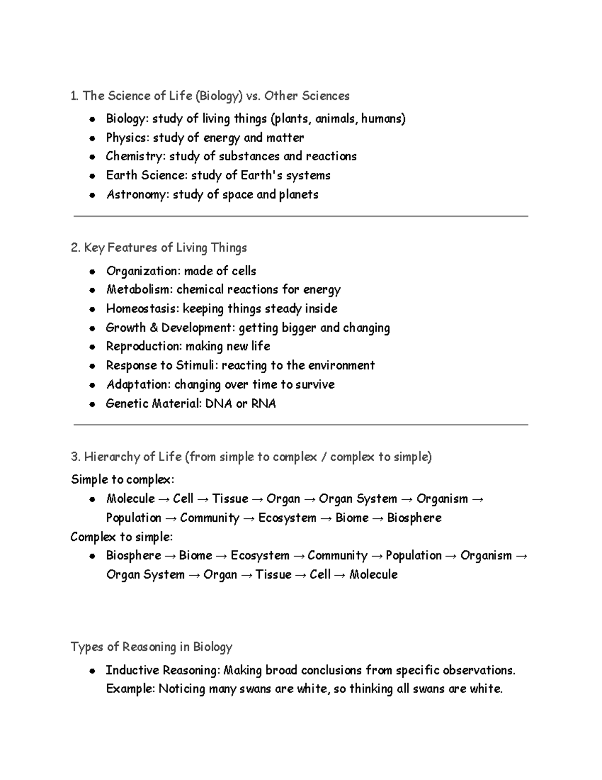 Biology 101: Unit 1 Review - Key Concepts, Methods & Evolution - Studocu