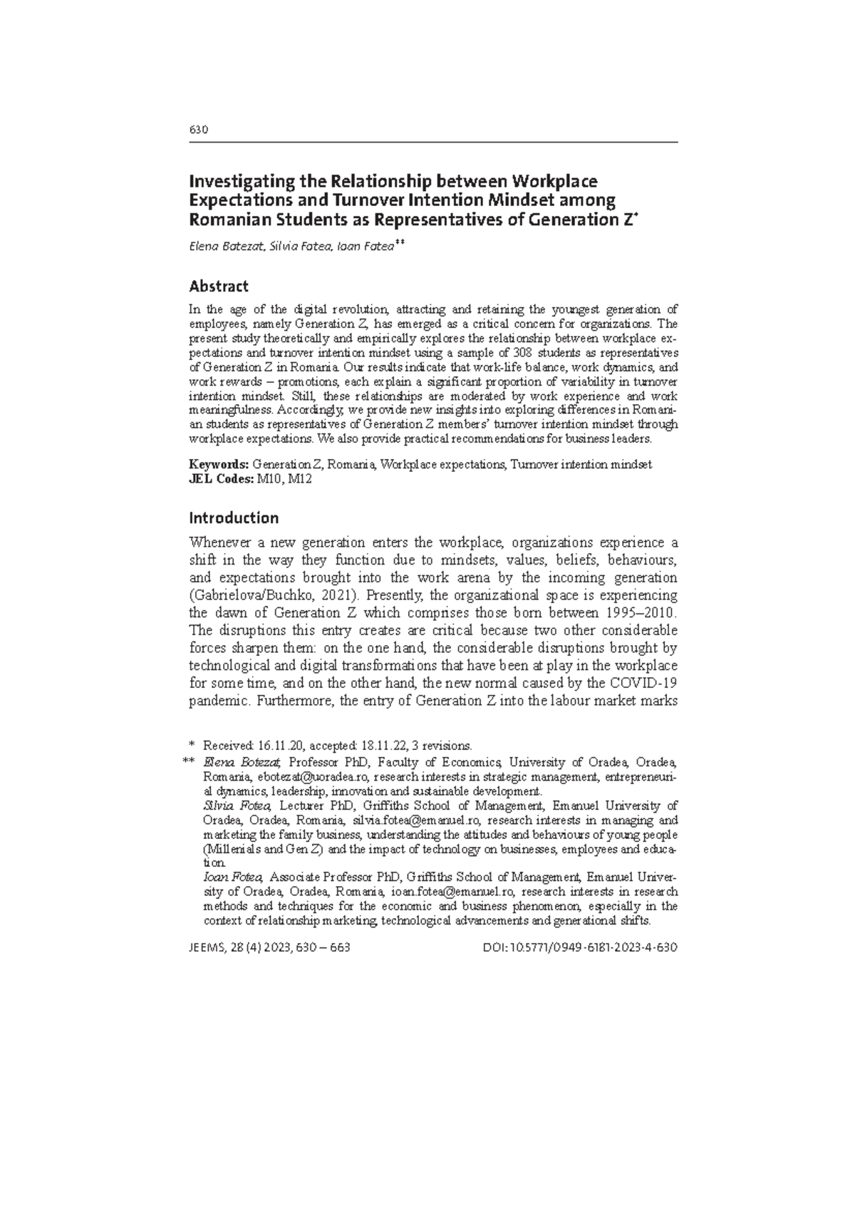 630 Final Exam: Workplace Expectations and Turnover Intentions in Gen Z ...