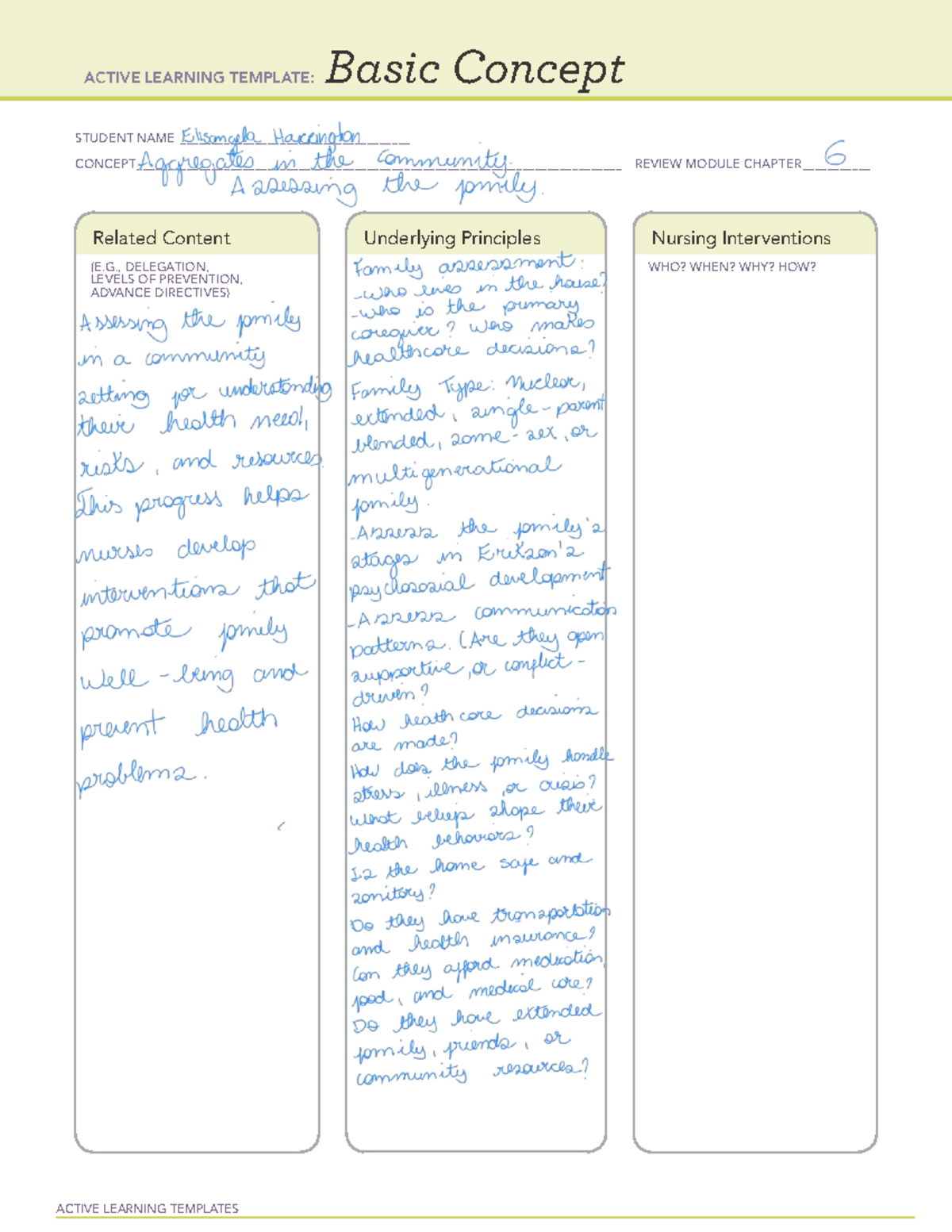 Ati community 11 - Awesome - NURS 125 - ACTIVE LEARNING TEMPLATES Basic ...
