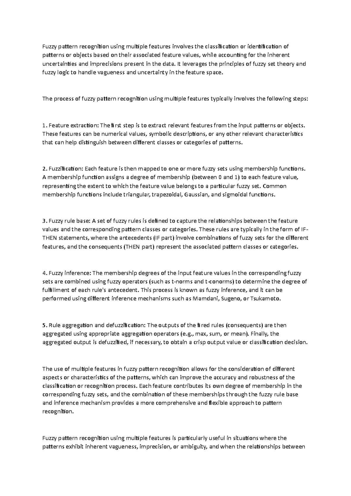 Fuzzy Pattern Recognition & Nearest Neighbor Classifiers (CS 101) - Studocu