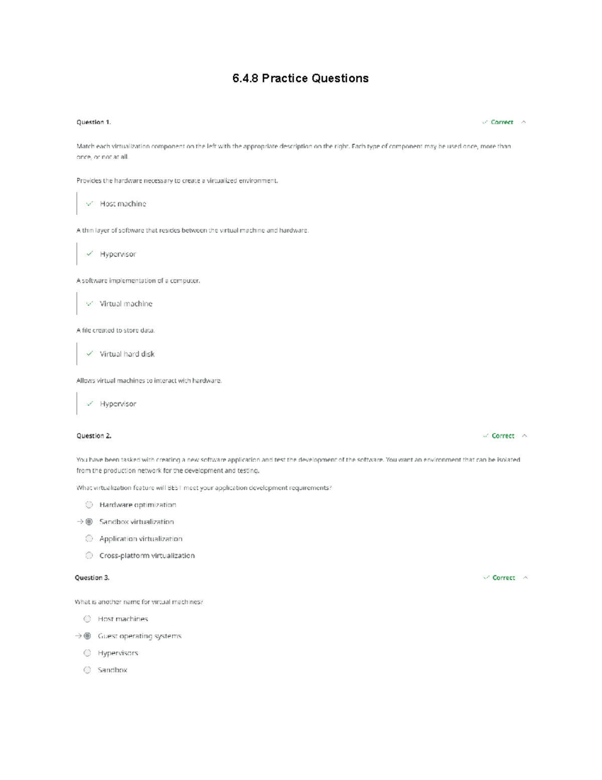 6.4.8 Quiz Practice Questions for Enhanced Understanding - Studocu