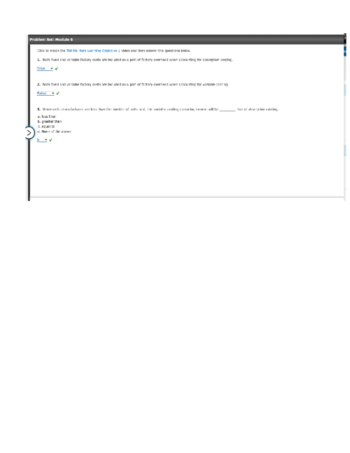 Module 6 Cengage Problem Set: Variable vs. Absorption Costing Analysis ...