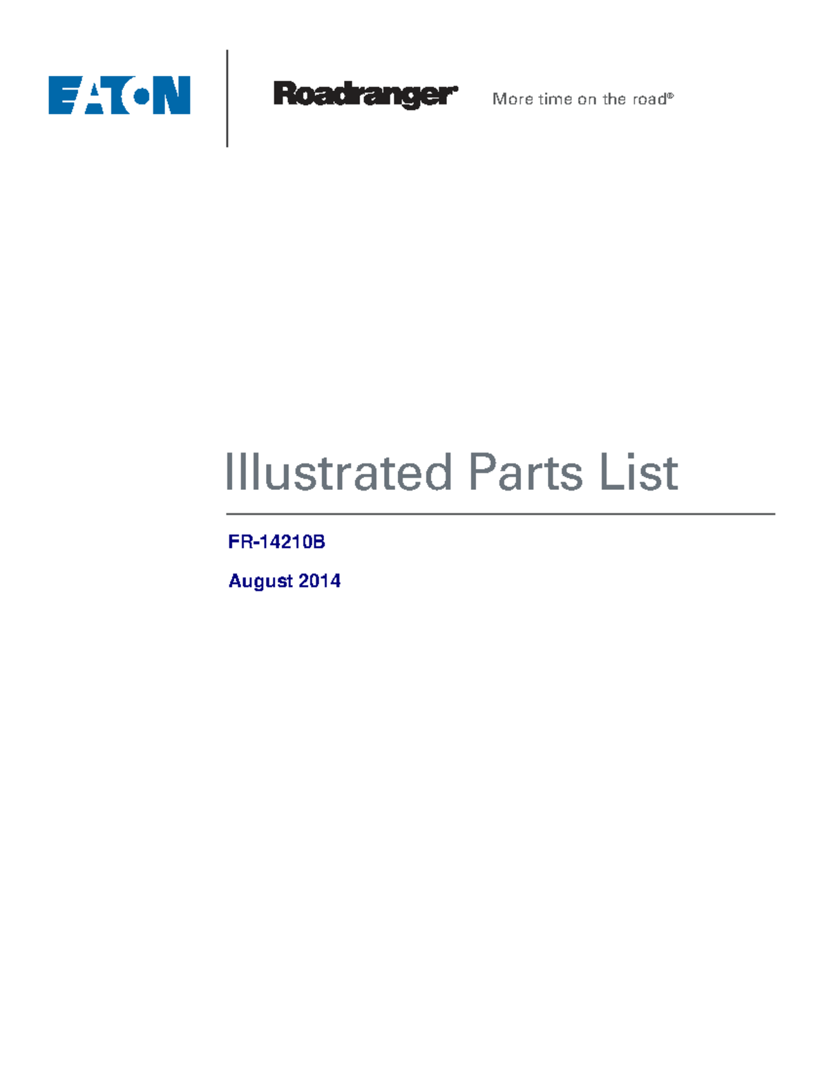 Eaton FR 14210B Transmission Illustrated Parts List - Aug 2014 - Studocu
