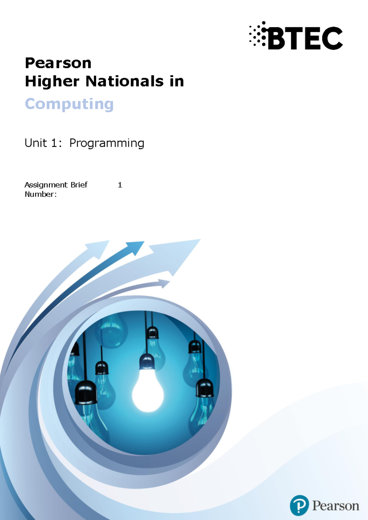 Unit 01 - Programing - BTech Pearson Programming assignment and details - Pearson Higher ...