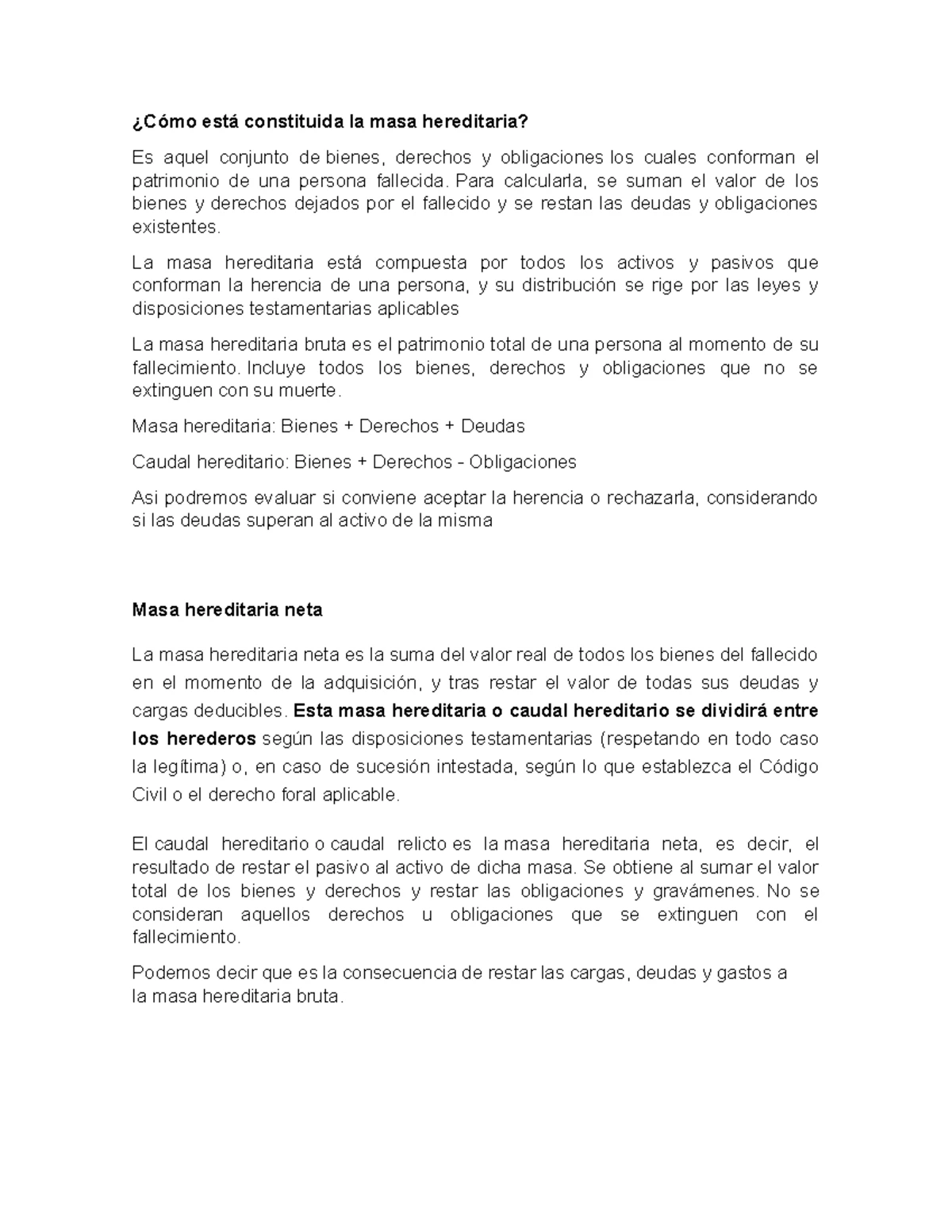 Premoriencia y Conmoriencia en Derecho Sucesorio: Conceptos Clave - Studocu