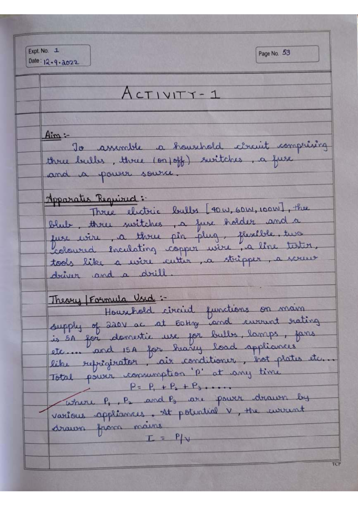 Physics Activities: Household Circuit Assembly & Light Diffraction ...