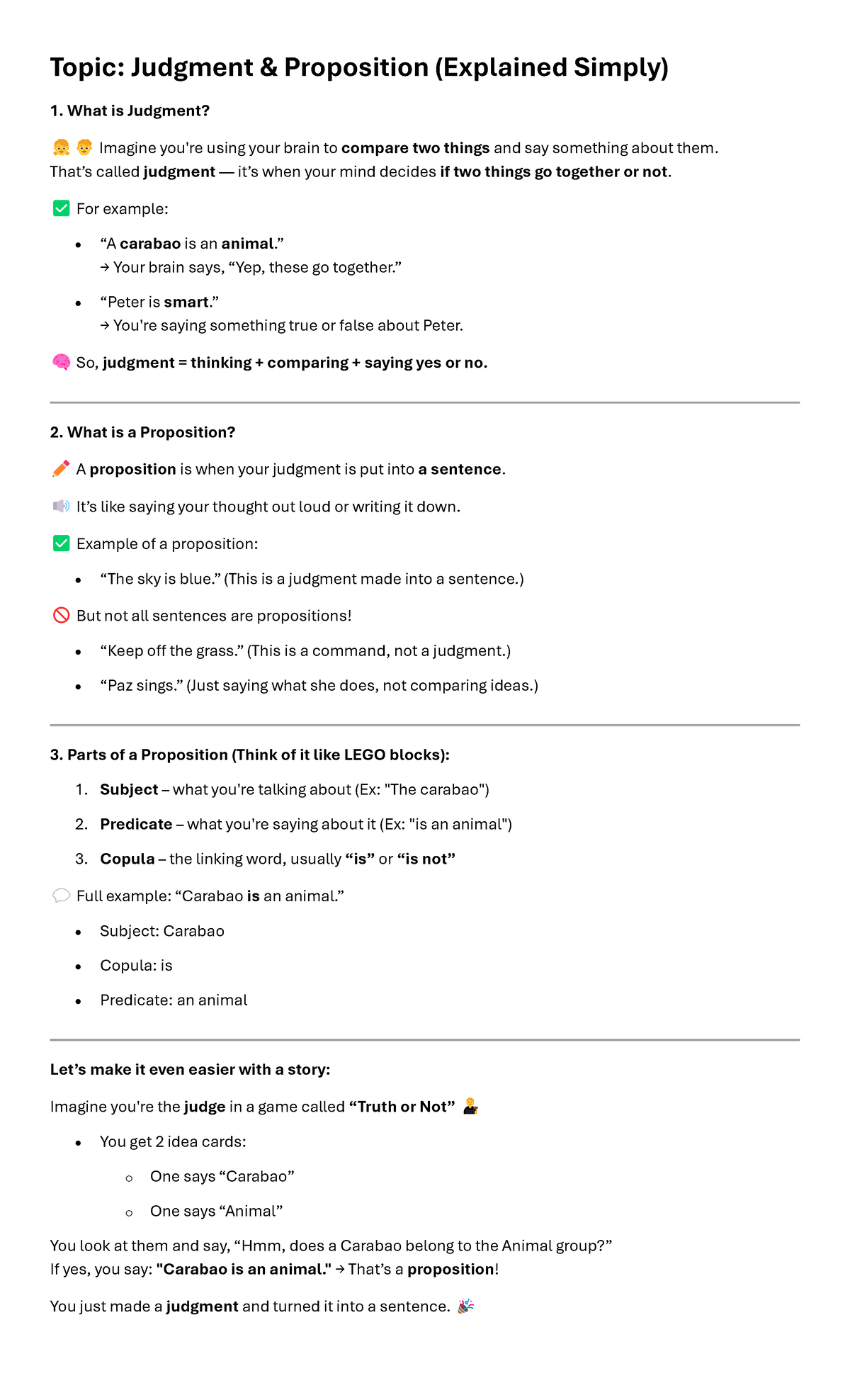 Module 3 - Judgment Proposition: Notes, Reviewer & Practice Exam - Studocu