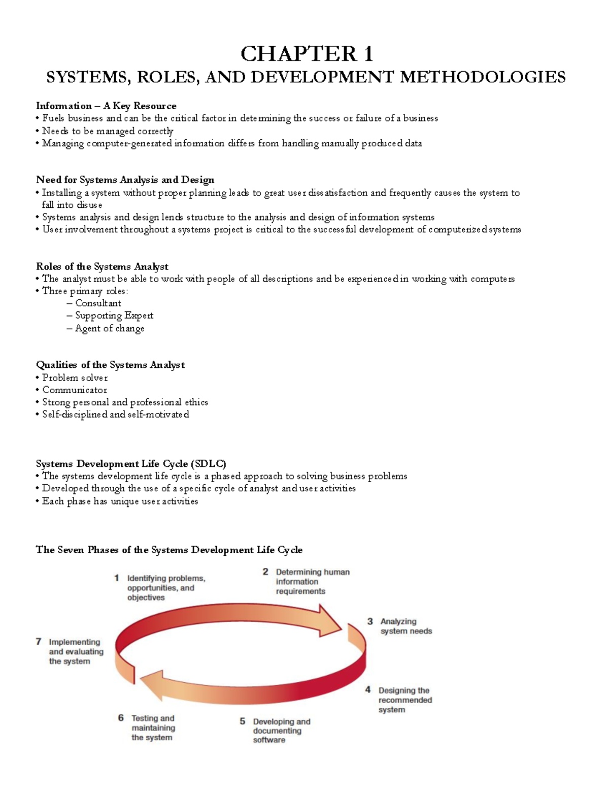 Chap1 - SAD - CHAPTER 1 SYSTEMS, ROLES, AND DEVELOPMENT METHODOLOGIES Information – A Key ...