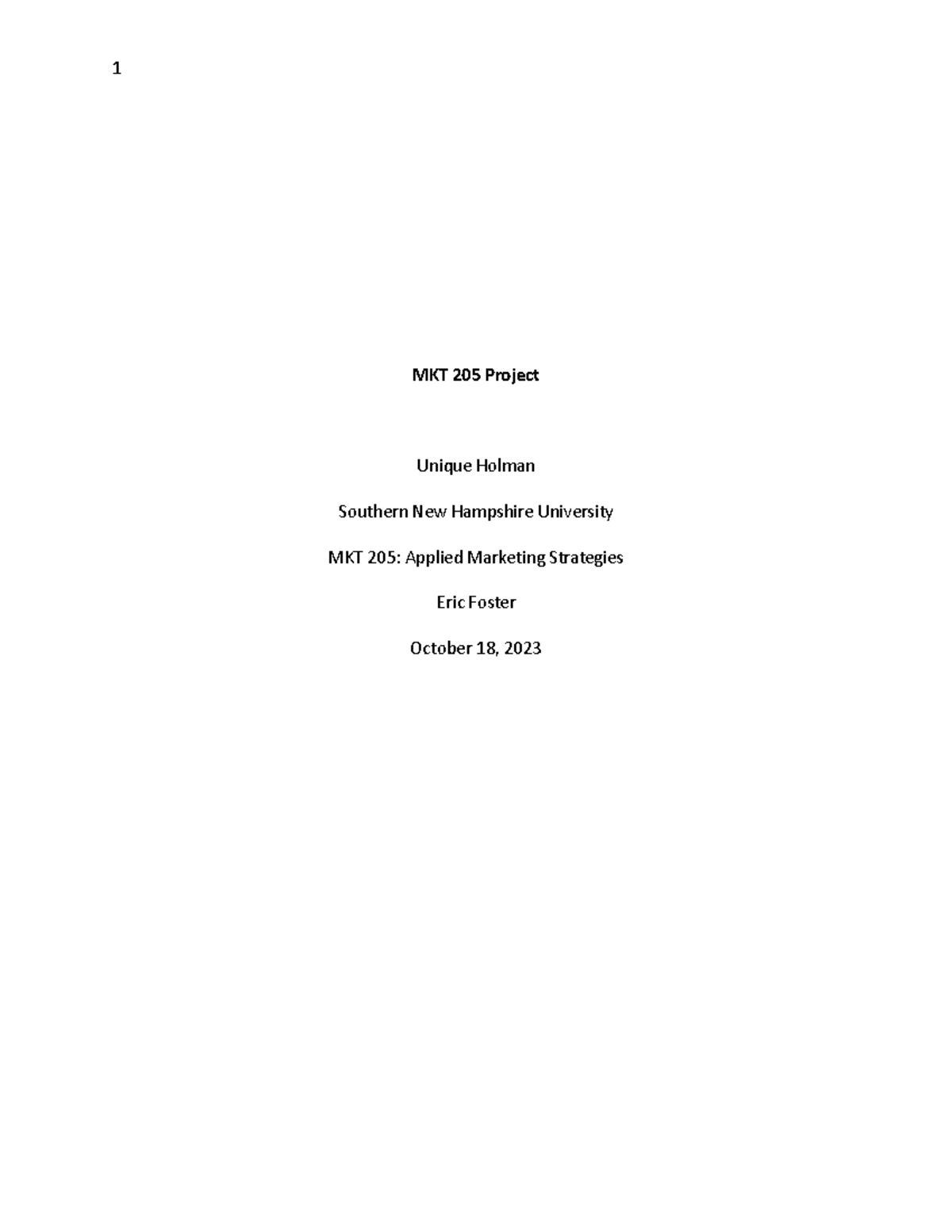 MKT205 Project: Marketing Strategy for Semisweet Chocolate Chips - Studocu