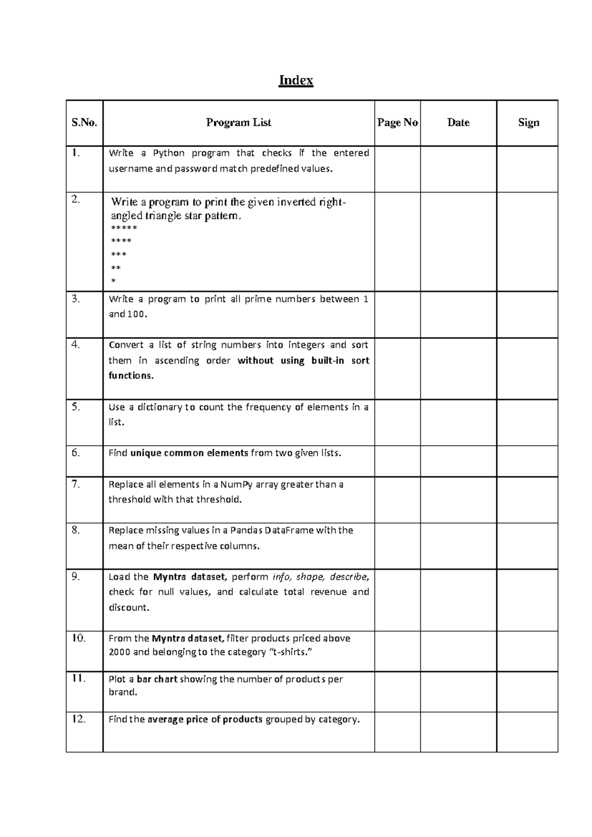 Python Programming Exercises Index AI - ege - Studocu