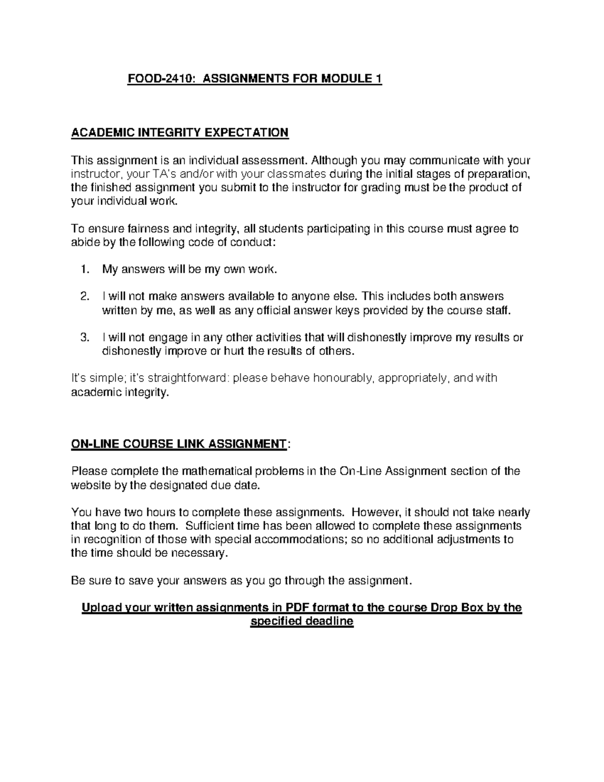 2410-Assignment 1-W26: Academic Integrity & Math Conversions - Studocu