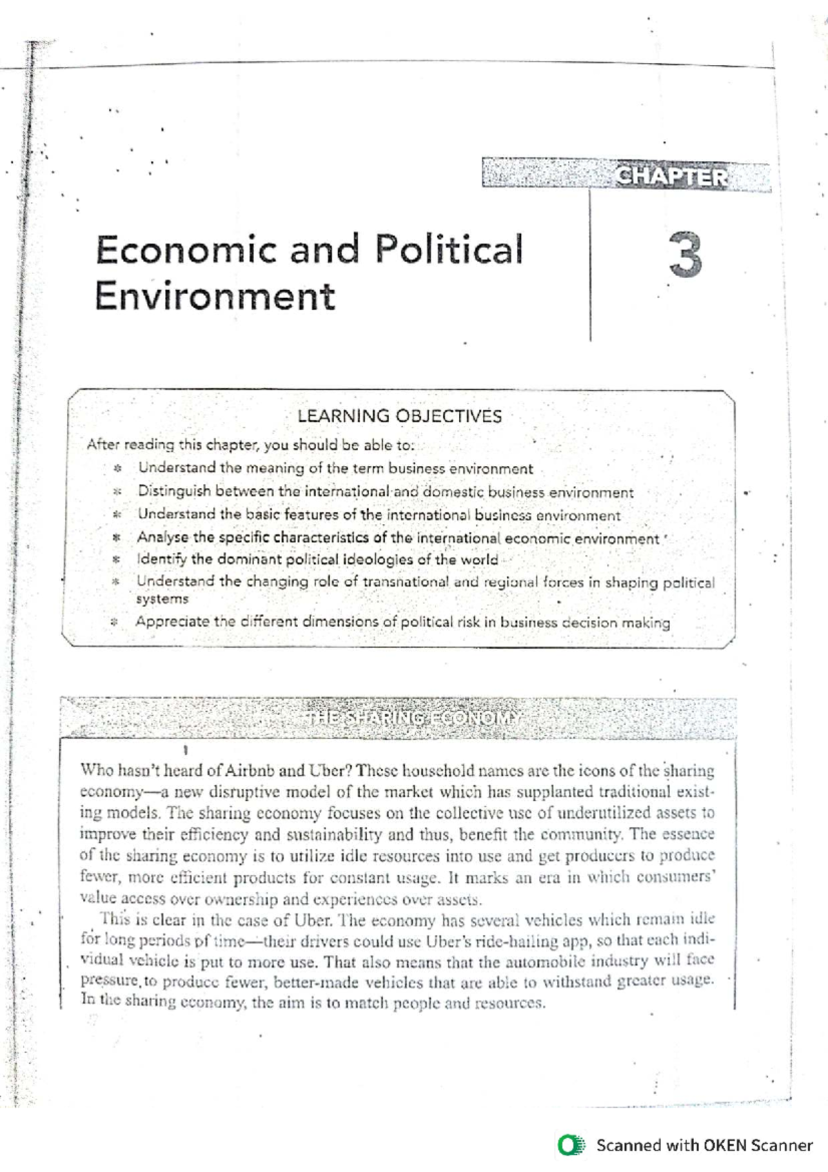 CHAPTER 3: Economic and Political Environment in International Business ...
