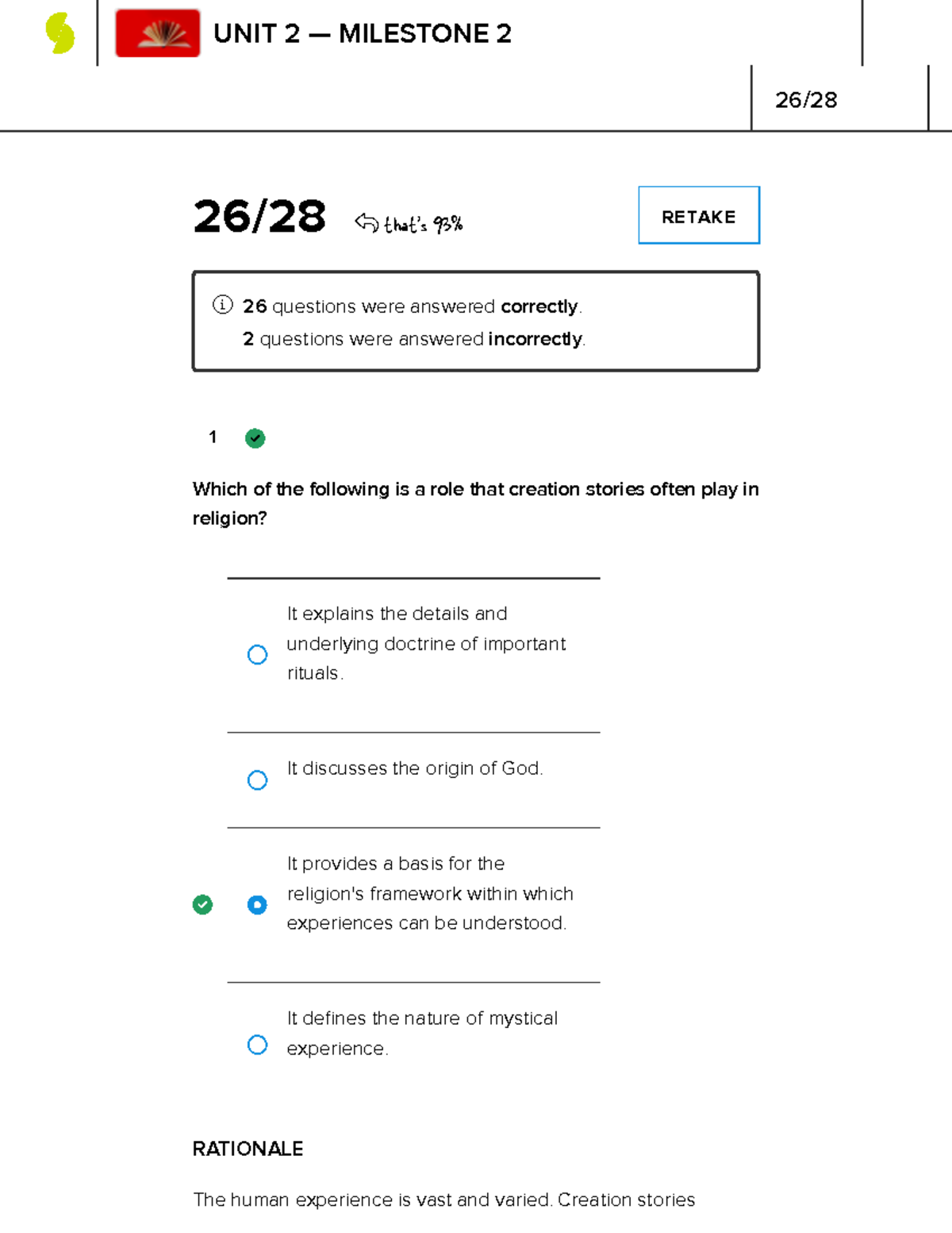 Religions Final Exam Review: Milestone 2 Insights and Concepts - Studocu