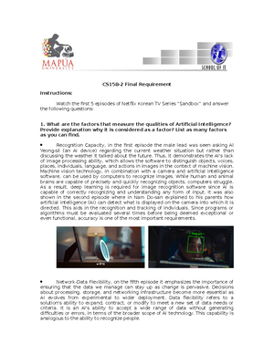 Machine Problem 1 - Exercises - Machine Problem #1: Exercises Name: Randolf C. Cabugawan Score ...