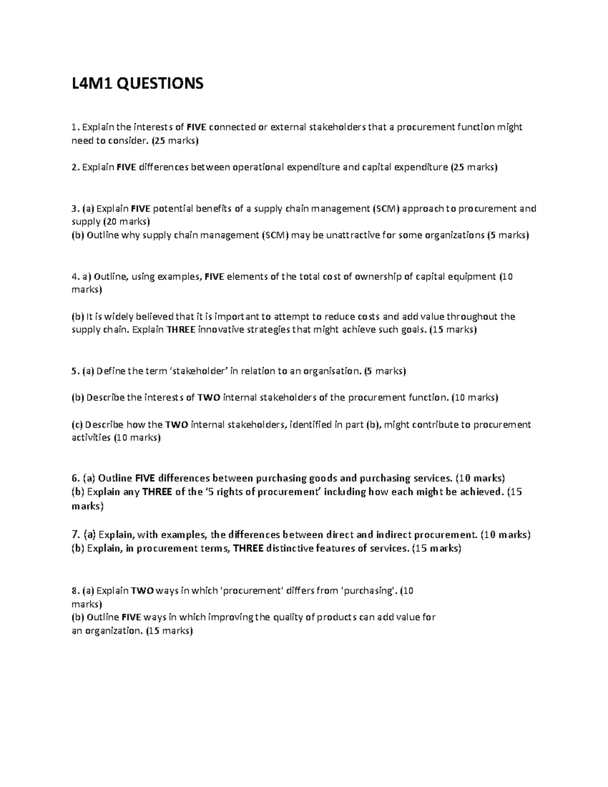 L4M1 Questions 2 - .............. - L4M1 QUESTIONS 1. Explain the ...