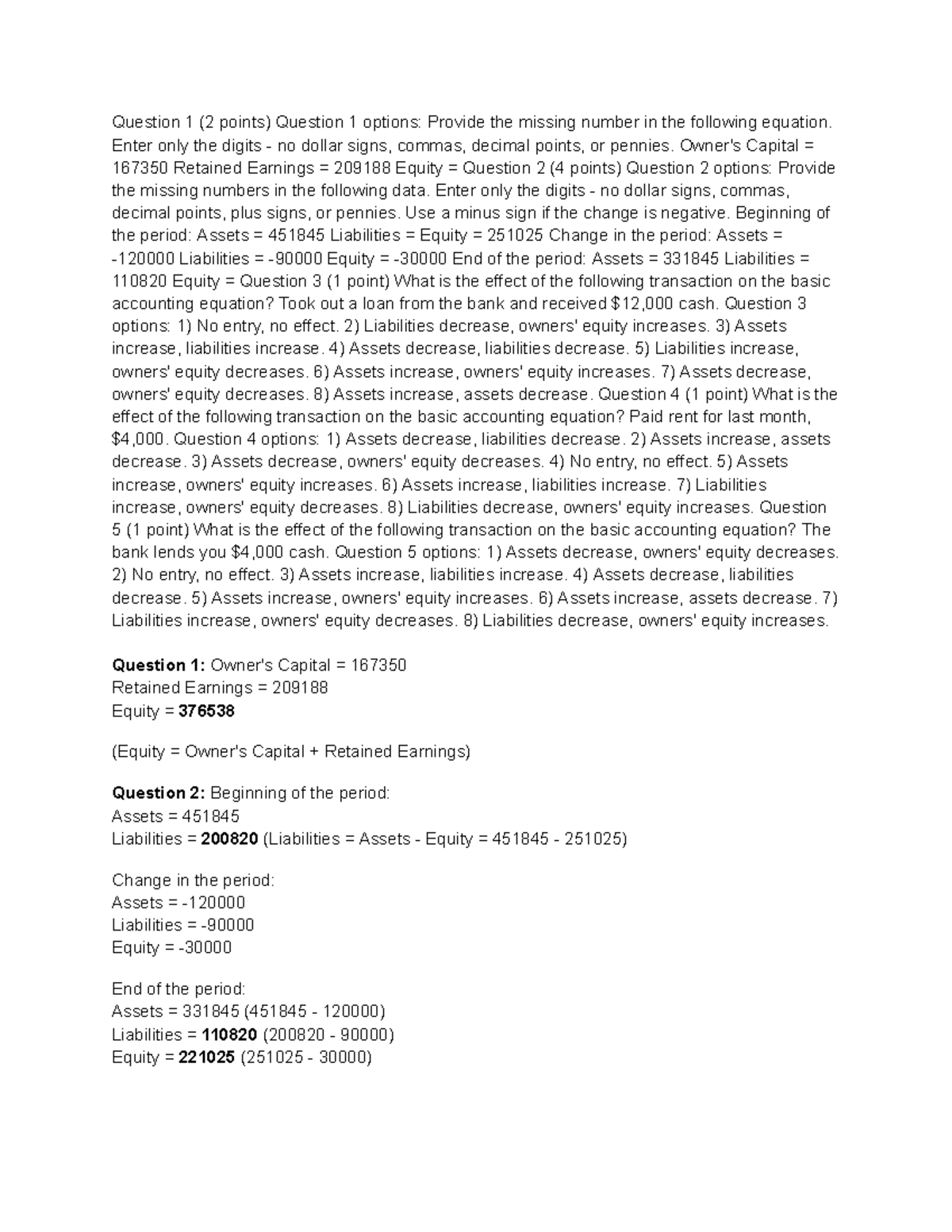 ACC 100 Quiz 1 - Module 1 Accounting Principles and Effects - Studocu