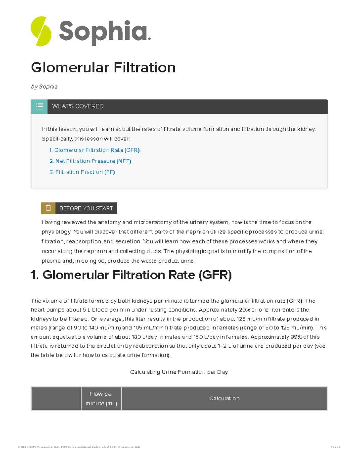 Glomerular-filtration - Glomerular Filtration by Sophia In this lesson ...