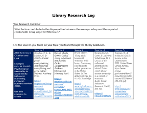 Research paper - ILR 260: Academic Information Literacy Professor ...