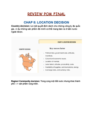 Chap 8 POM - final note for final year - Practice Problems: Chapter 8, Location Strategies ...