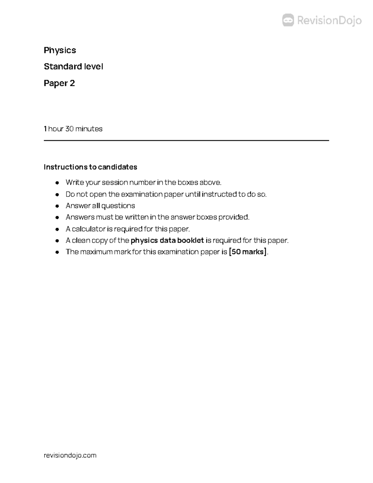 Set 2 Physics SL Predicted Paper 2: Exam Prep & Key Concepts - Studocu