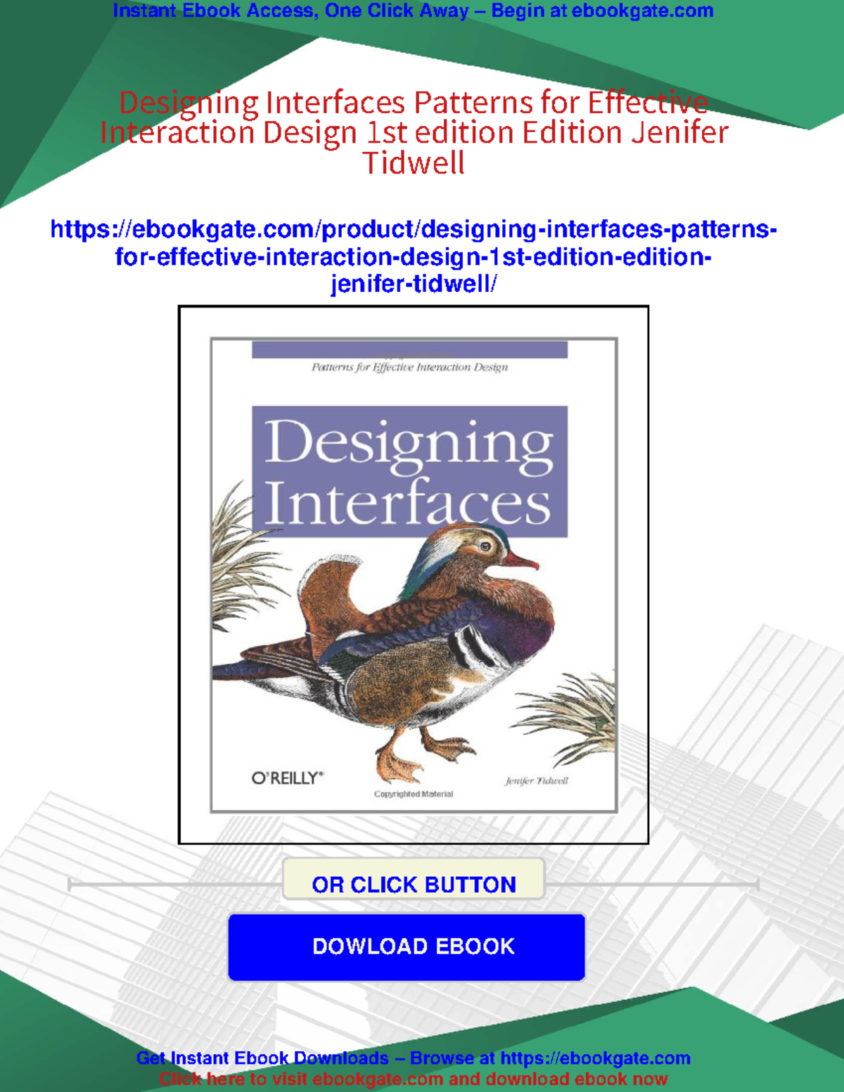 Designing Interfaces: Patterns for Effective Interaction Design (1st Ed ...